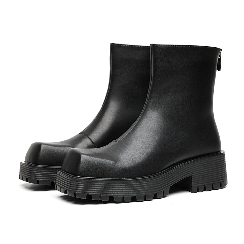 Luxury High Top Shoes with Thick Soled Platform for Men's Boots ...