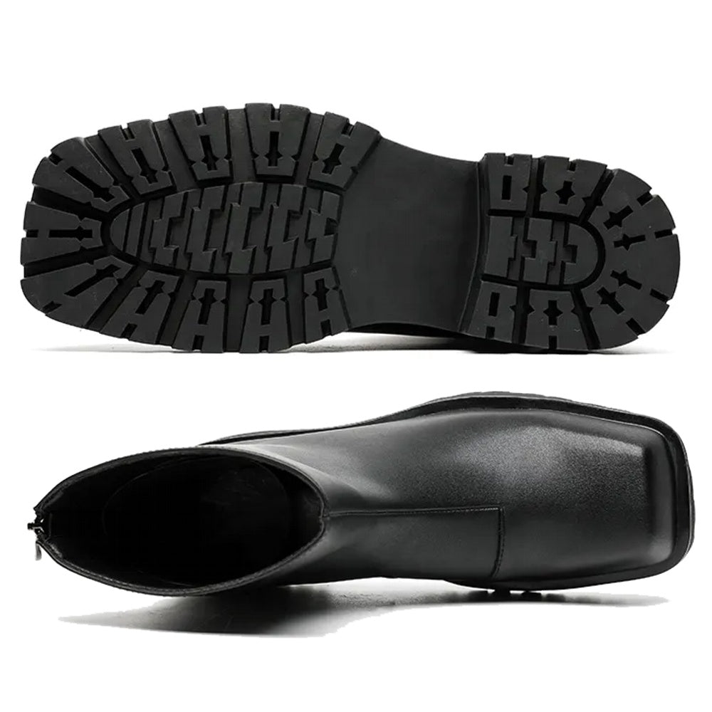 Luxury High Top Shoes with Thick Soled Platform for Men's Boots ...