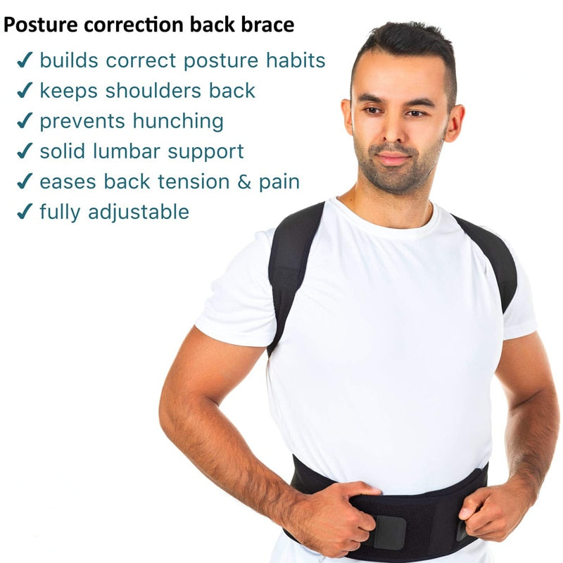 Therapy Brace Shoulder Back Support Belt for Men Women Braces & Suppor ...