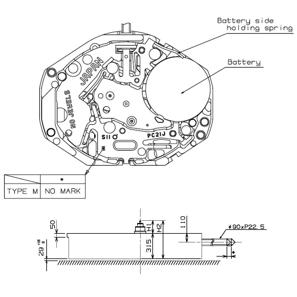 SEIKO Quartz Movement PC21J Japan Quartz Movement – Come4Buy eShop