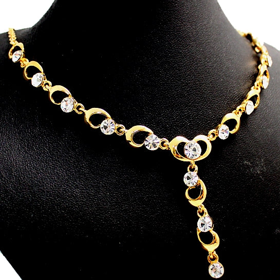 Top Gifts For Women Styhish Banquet Round Crystal Chain Necklace Set ...