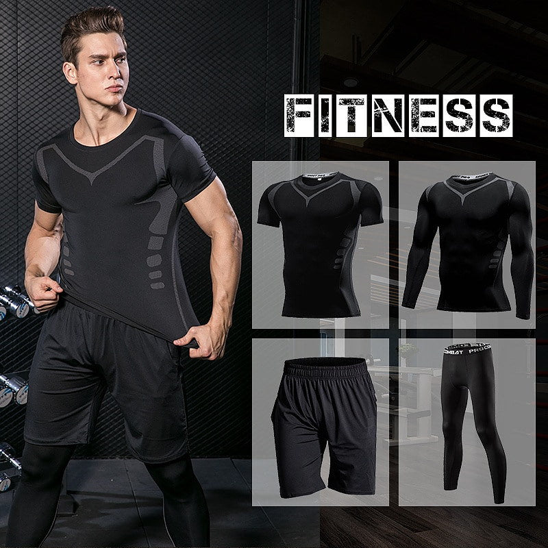 Tracksuit Men Tight Sports Suit Workout Sports Clothing – Come4Buy eShop