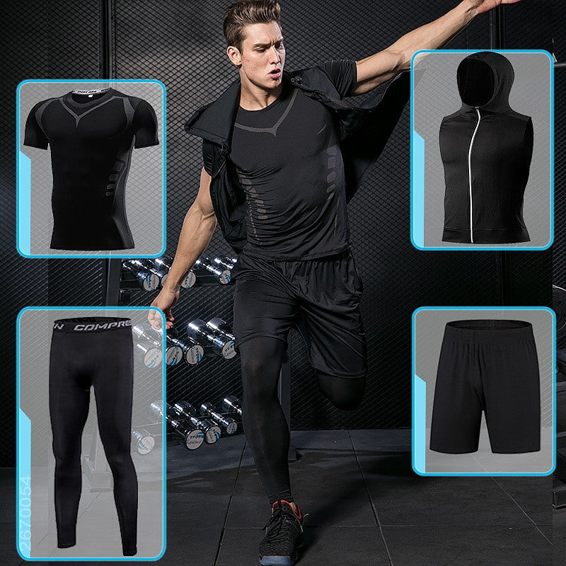 Tracksuit Men Tight Sports Suit Workout Sports Clothing – Come4Buy eShop
