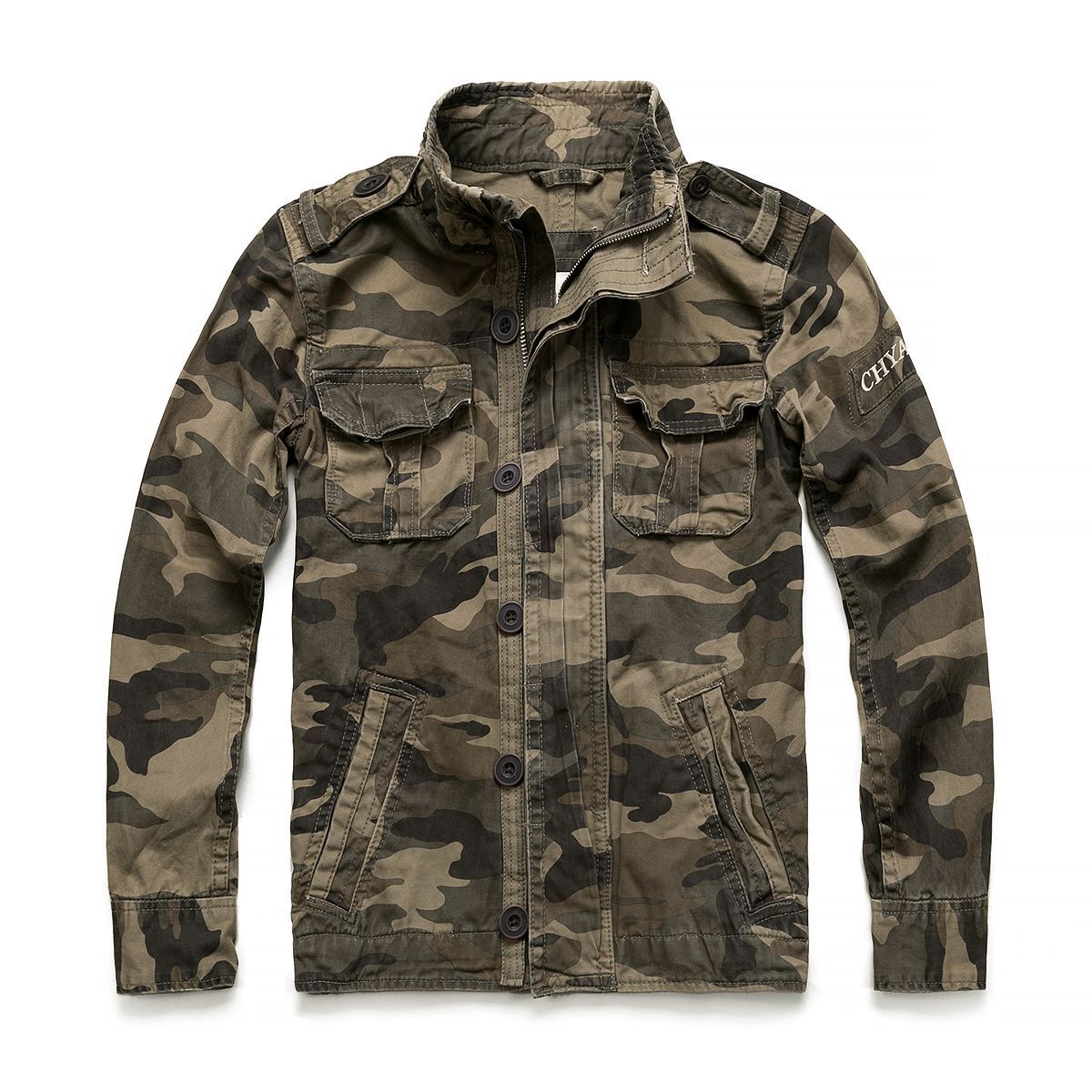 Áo khoác denim quân đội cho nam Retro Camo nhiều túi – Come4Buy eShop