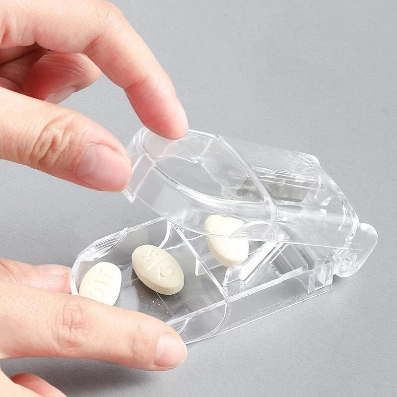 Pill Caplets Medicine Dose Tablet Cutter Splitter Divide Compartment S ...